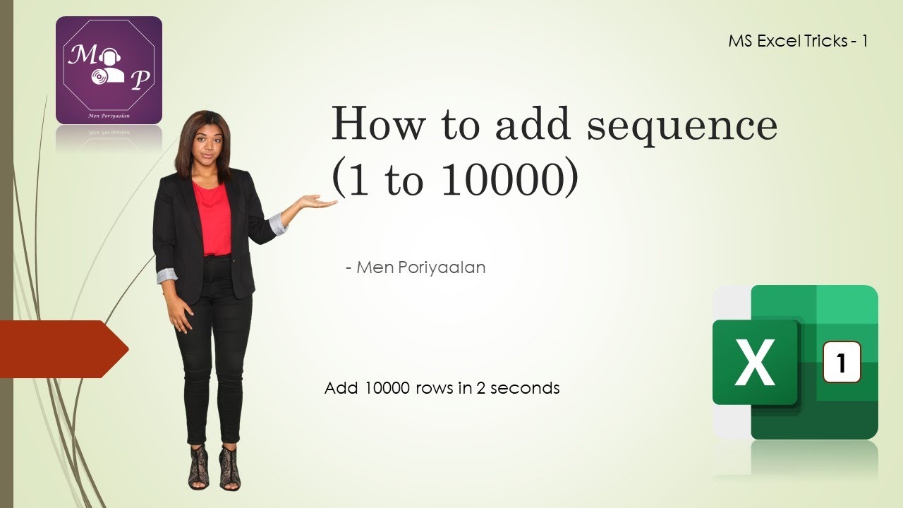 Microsoft Excel Tricks How To Add Sequence 1 To 10000 In 2 Seconds Microsoft Excel Tricks How To Add Sequence 1 To 10000 In 2 Seconds