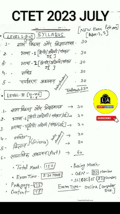 CTET 2023 | ctet syllabus | ctet syllabus 2023 | syllabus | ctet syllabus 2023 july | #ctet ...