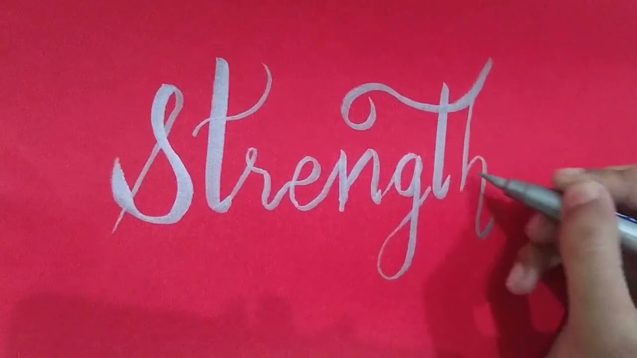The Word Strength In Cursive