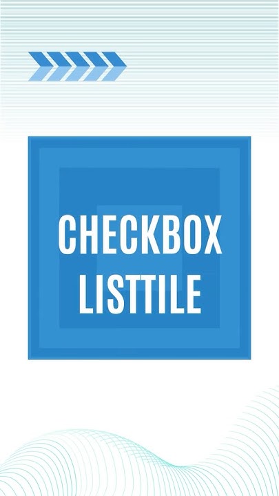 CheckboxListTile in Flutter – The Easy Way! 🚀 - YouTube
