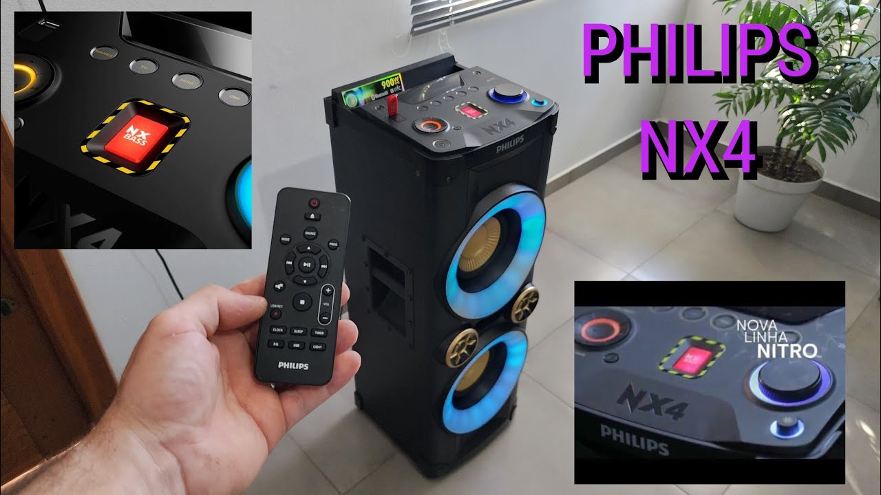 TORRE DE SOM PHILIPS NX4 LINHA NITRO DETALHES - YouTube