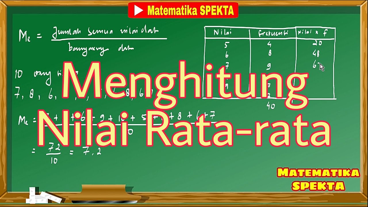 Cara Menentukan Nilai Rata-rata Data tunggal dan Data Tabel - YouTube