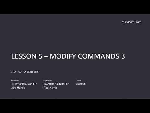 CAD LESSON 5 – MODIFY COMMANDS 3 - YouTube