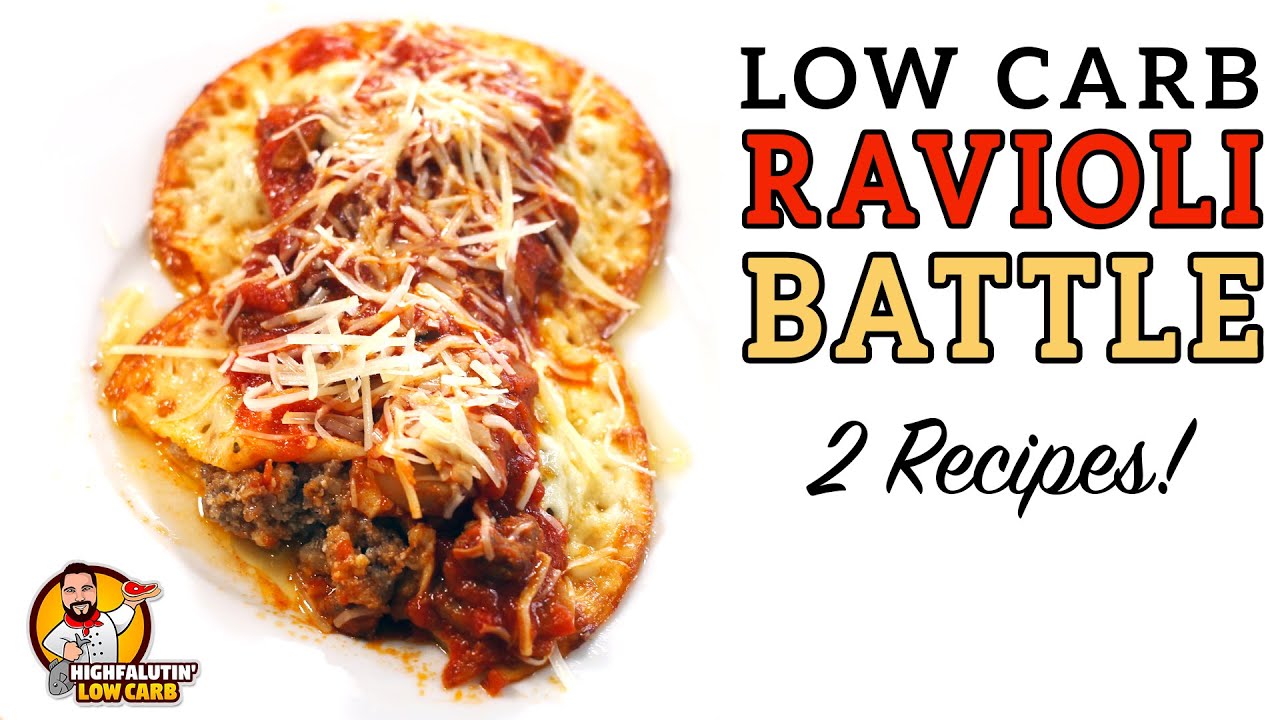 Low Carb RAVIOLI BATTLE - The BEST Keto Ravioli Recipe! - YouTube