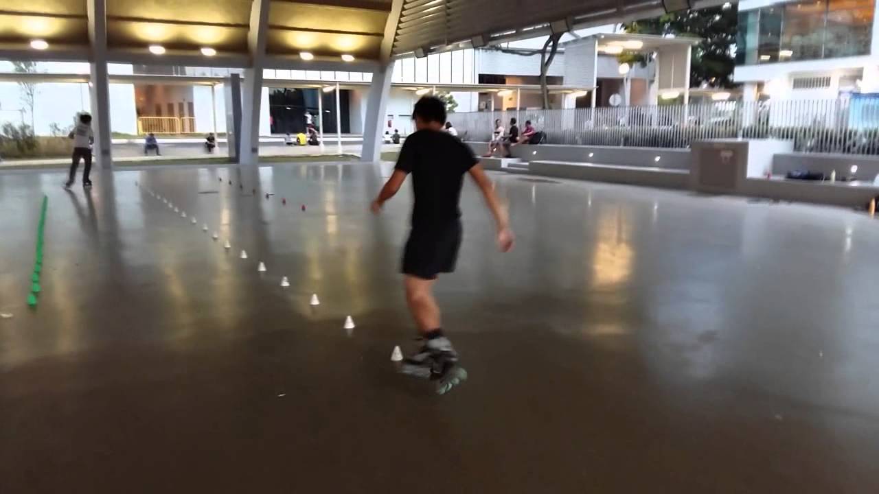 Freestyle Inline Slalom Trick: Foot Flip - YouTube