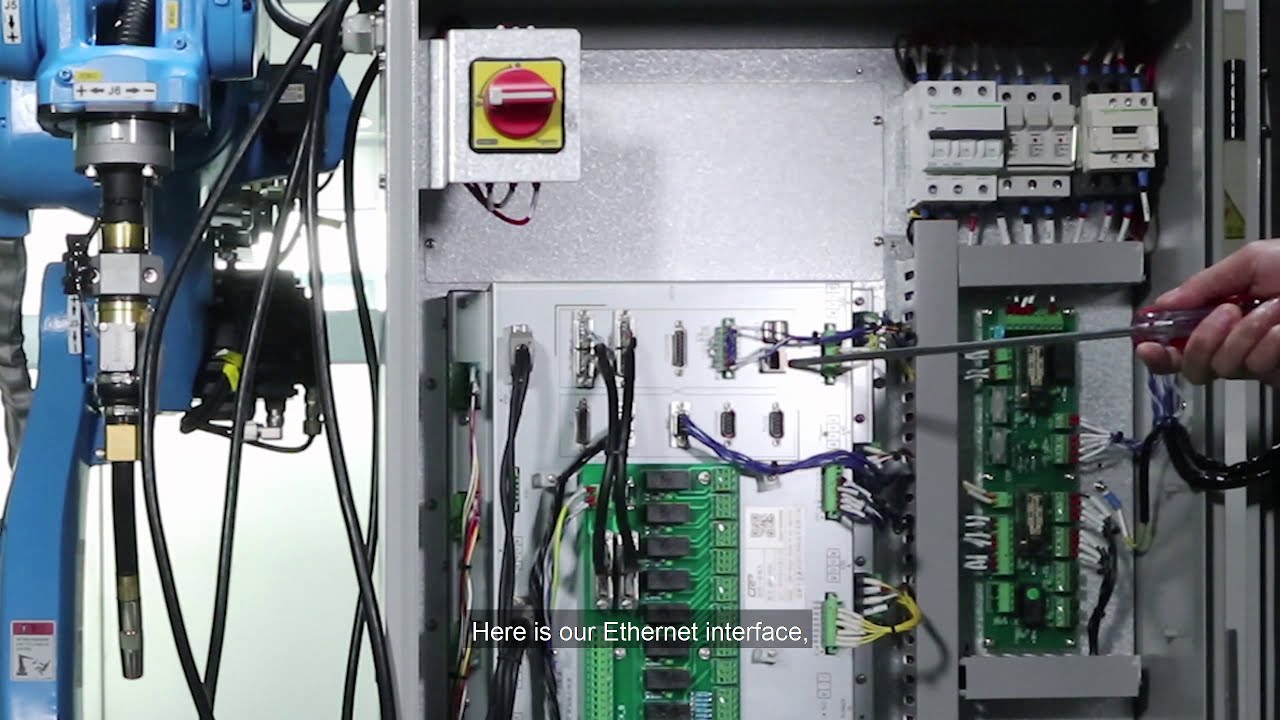Instruction of the CRP robot arm controller (electric cabinet) - YouTube