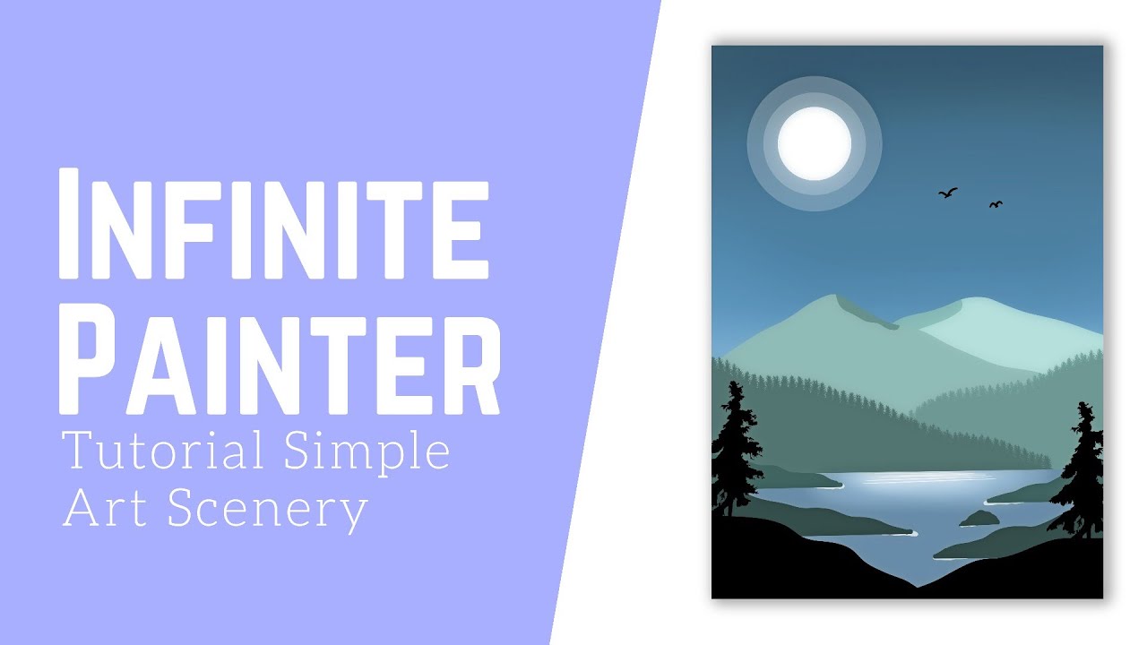 Infinite Painter : tutorial simple Art scenery - YouTube
