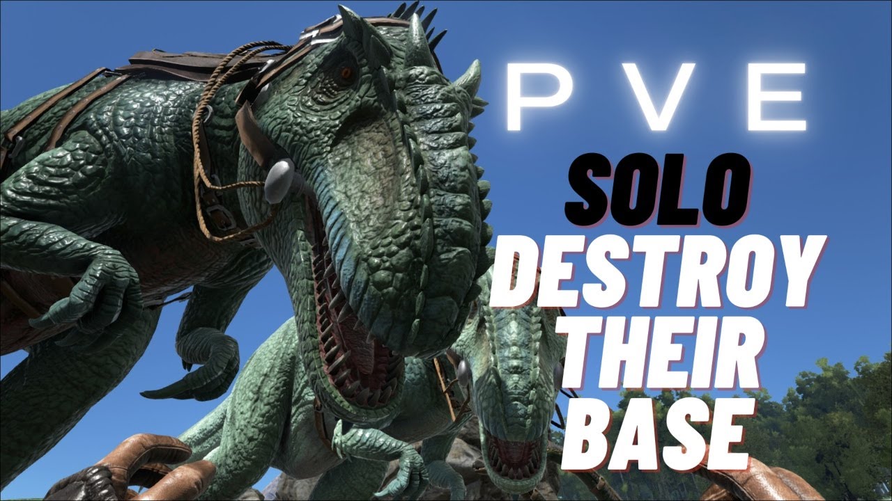 Destroy base on PVE? Ez! [ARK giga kiting] [PART 2] - YouTube