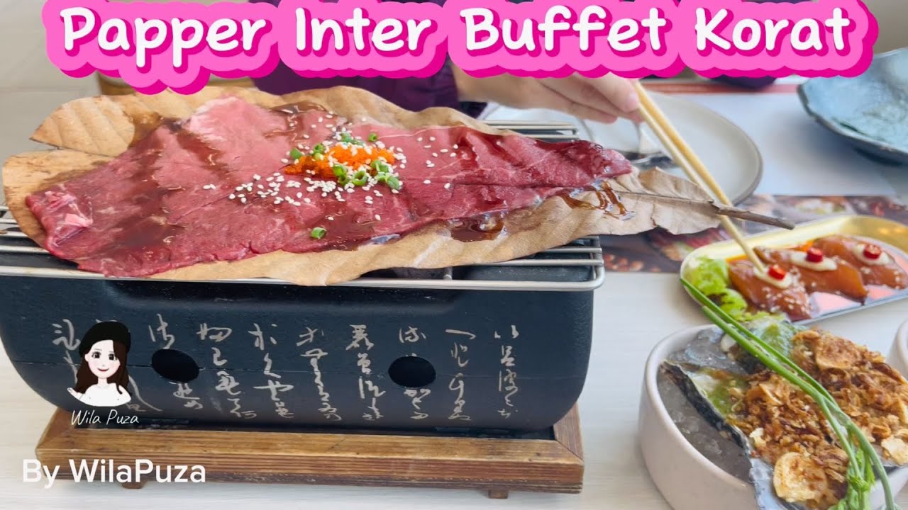 ร้านอาหารญี่ปุ่น Papper Inter Buffet Korat - YouTube