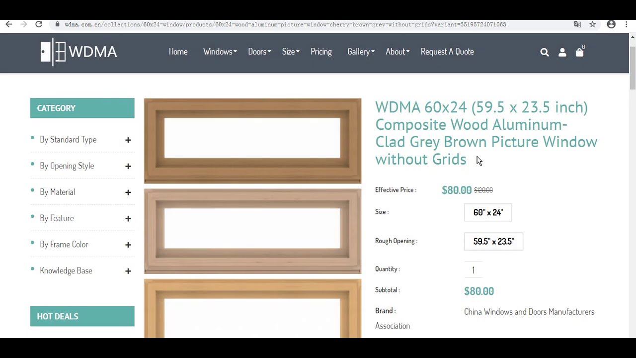 WDMA 60x24 Window (Rough Opening: 60-in x 24-in/5ft x 2ft; Actual: 59.5 ...