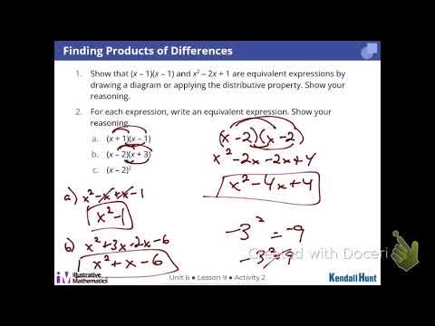 Unit 6 Lesson 9 Intro to Quadratics Algebruh - YouTube