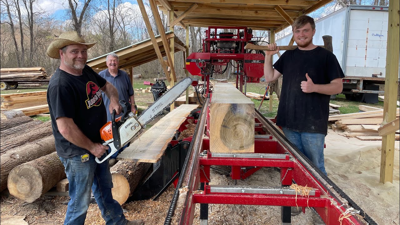 Saw milling with cooks sawmill. - YouTube