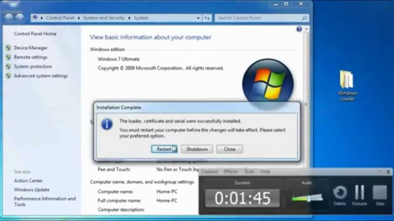 Windows 7 Loader Free Download Activate All Version - YouTube