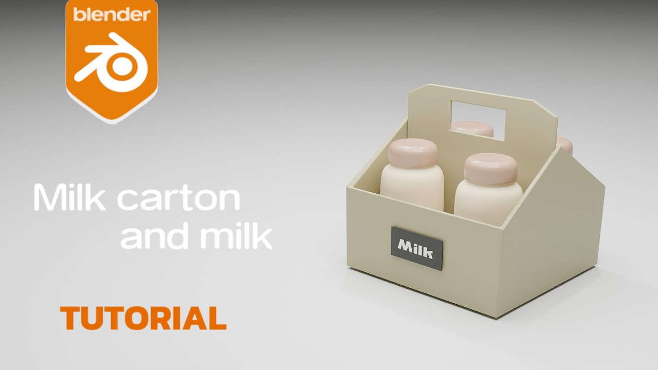 Blender 3D Beginner Tutorial | Milk carton and milk - YouTube