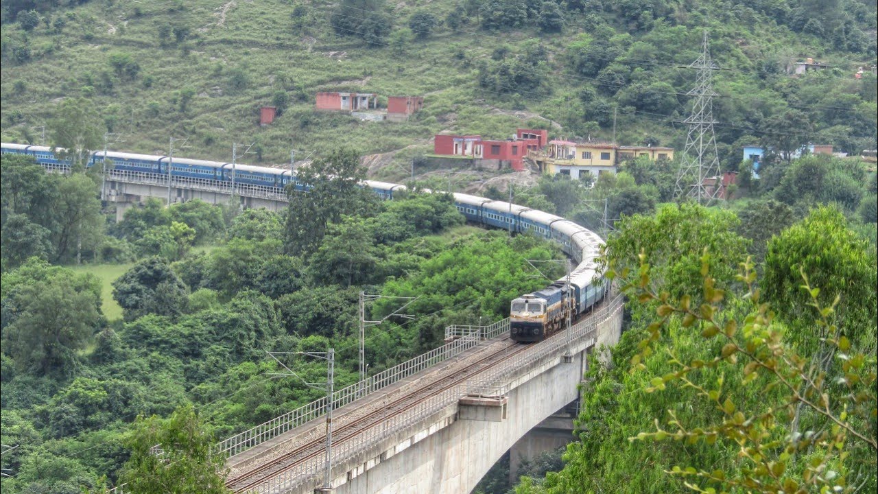 ANDAMAN EXPRESS IN JAMMU TAWI TO VAISHNO DEVI KATRA RAIL ROUTE - YouTube