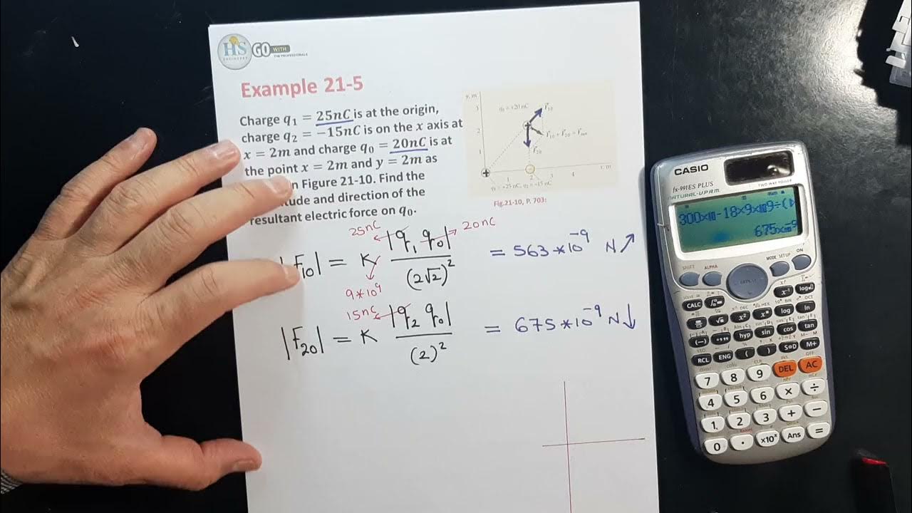 08 Physics 241 CH21 Electric Charge & Electric Field Ex5 - YouTube