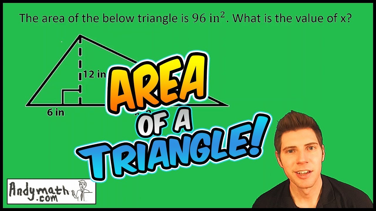 Area of a Triangle- Using Algebra - YouTube