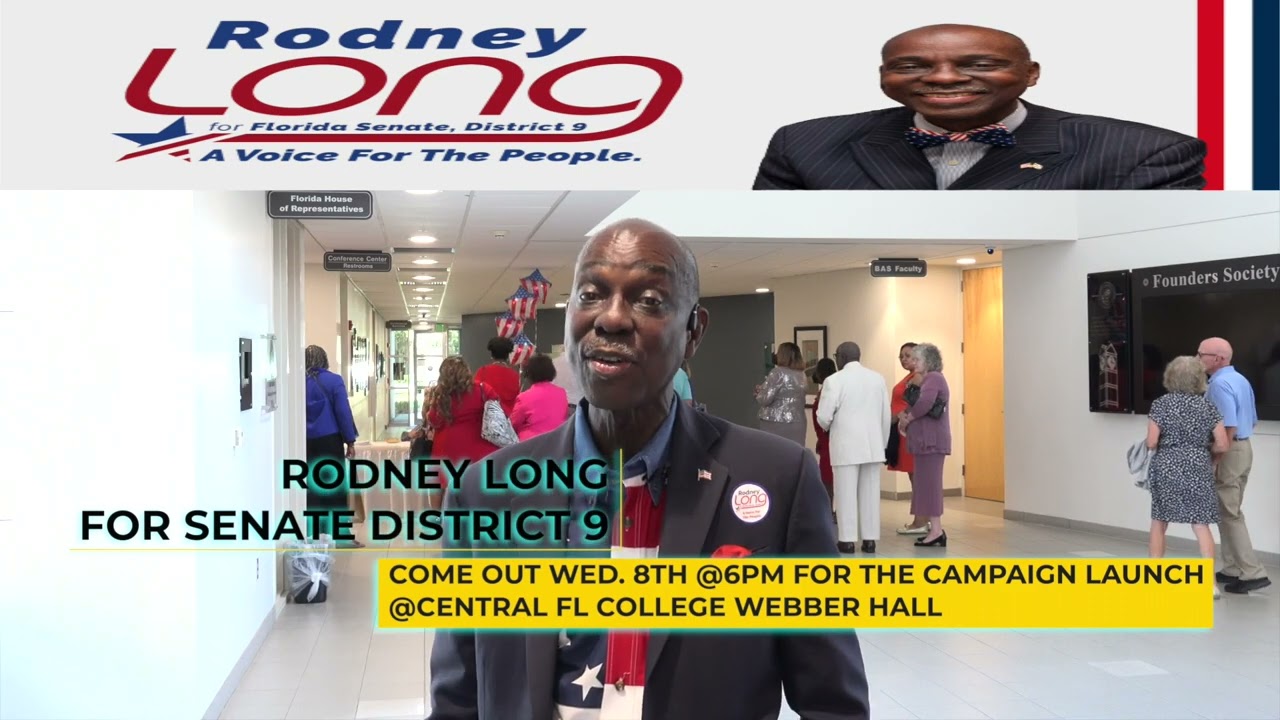 Rodney Long For Senate District 9 Campaign Launch - YouTube