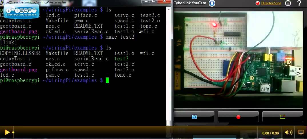 Raspberry Pi Gpio Control By Wiringpi Youtube