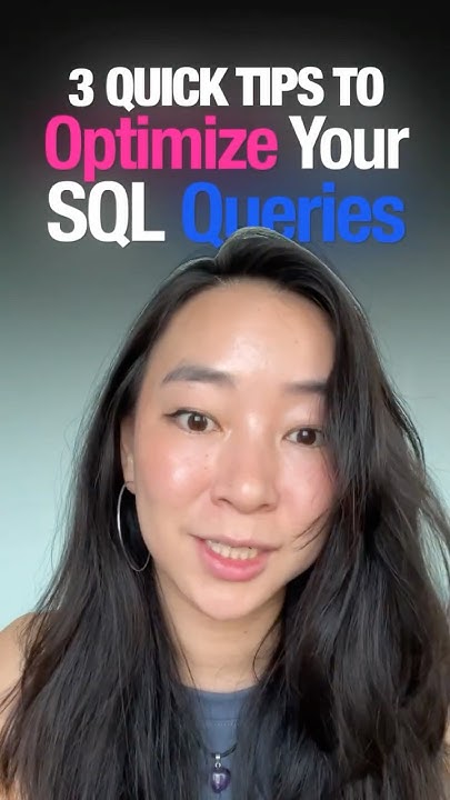 Tips for optimizing your SQL queries #sql #dataanalysis - YouTube