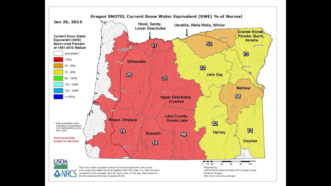 Oregon Snowpack Update - January 2015 - YouTube