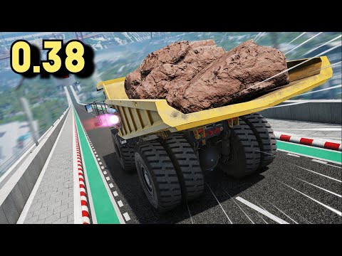 J'arrive à 500 KM/H en CAMION GEANT dans la MEGA RAMPE ! Mise à jour 0.38 Beamng