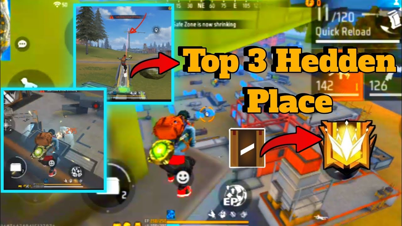 Free fire hedden place | Top 3 Hedden Place #freefire #shorts - YouTube