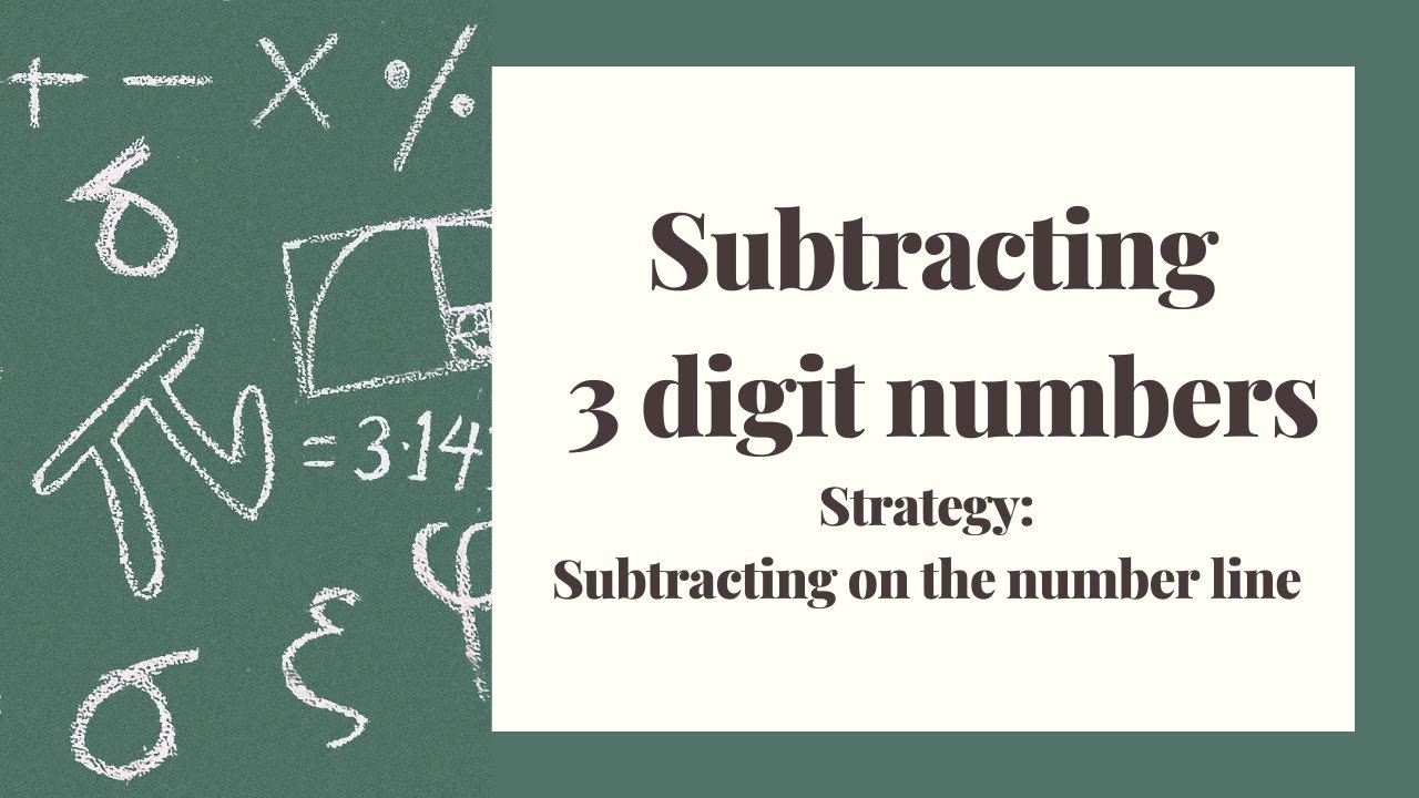 Subtracting 3 digit numbers by using a number line - YouTube