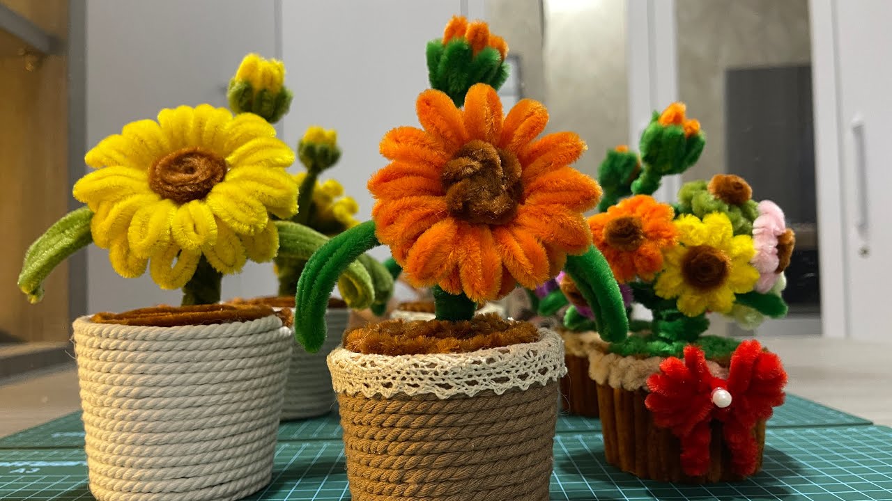 DIY BUNGA MATAHARI KAWAT BULU - YouTube