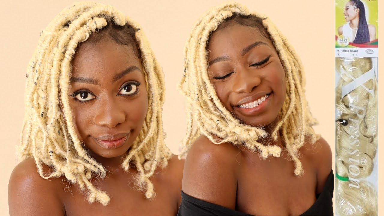 613 BLONDE BUTTERFLY LOCS WITH XPRESSION HAIR | DIY - YouTube