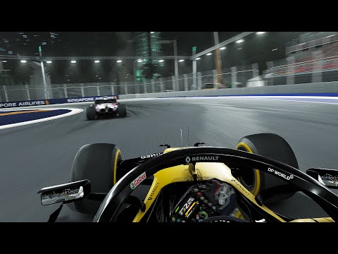 STROLL GERÇEKTEN LİDER! SİNGAPUR'da HARİKA YARIŞ HARİKA ATAKLAR - F1 Renault Kariyer Modu - Bölüm 16