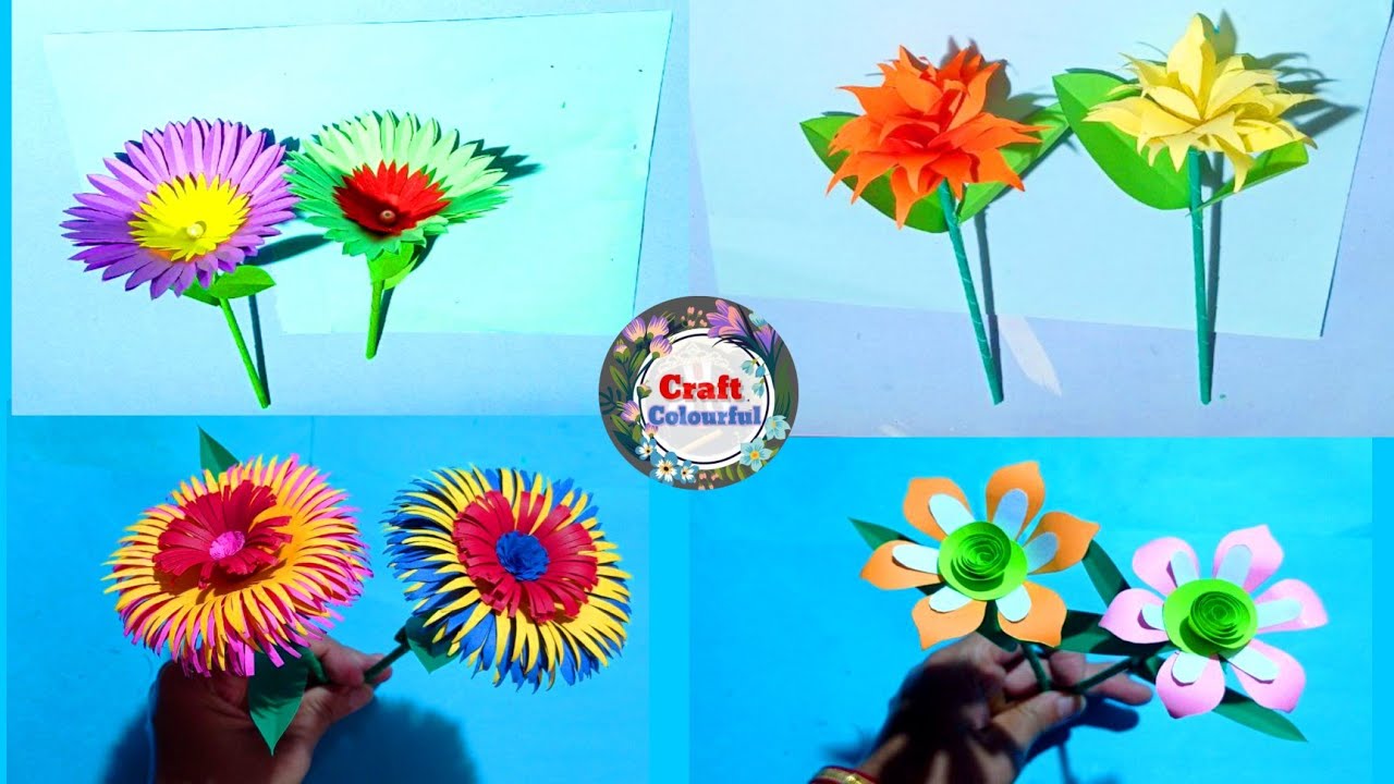 4 Beautiful Paper Flower Making How To Make Paper Flower Home 4-beautiful-paper-flower-making-how-to-make-paper-flower-home