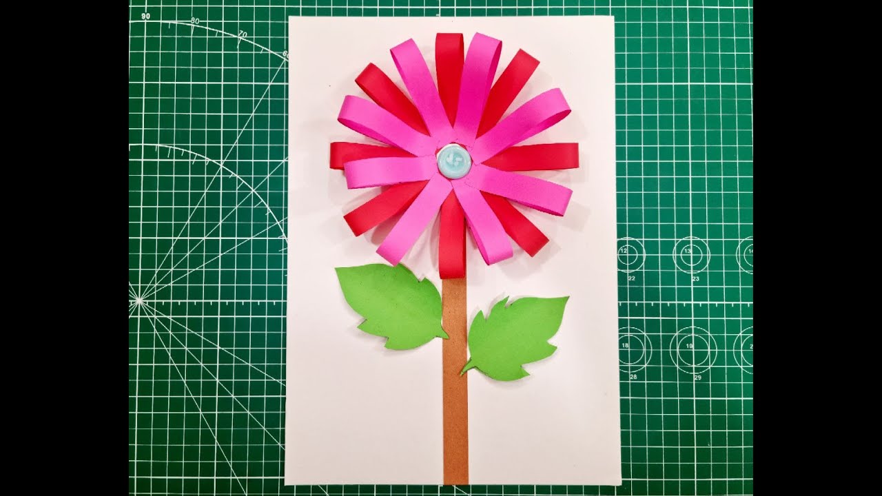 Kraf Bunga Kertas Hiasan Dinding Mudah || Easy Flower Paper Craft - YouTube