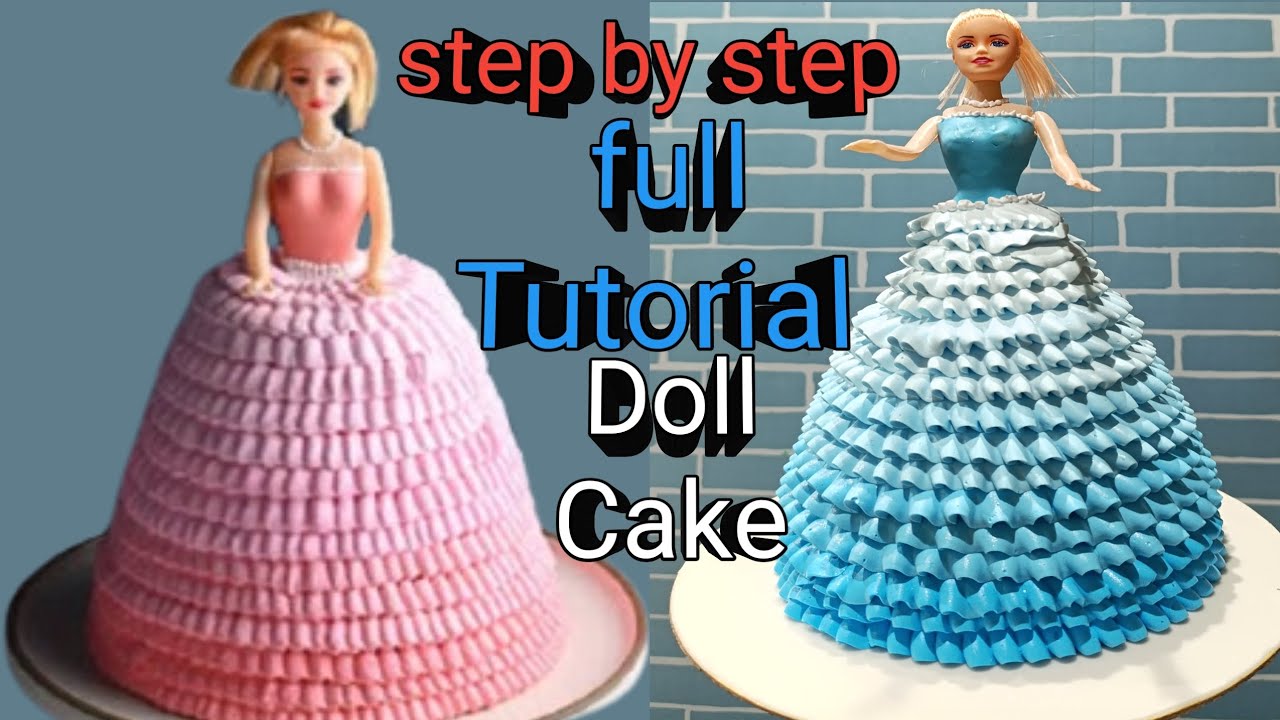blue Barbie Cake Design | Barbie Doll Cake | With Princess Cake ...