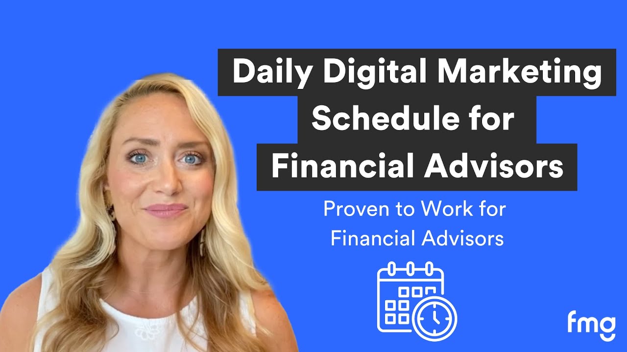DAILY DIGITAL MARKETING SCHEDULE for Financial Advisors | What to Share ...