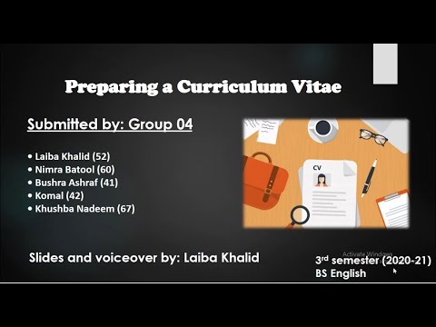 CV | Curriculum Vitae | Presentation# 11 | by Laiba Khalid - YouTube