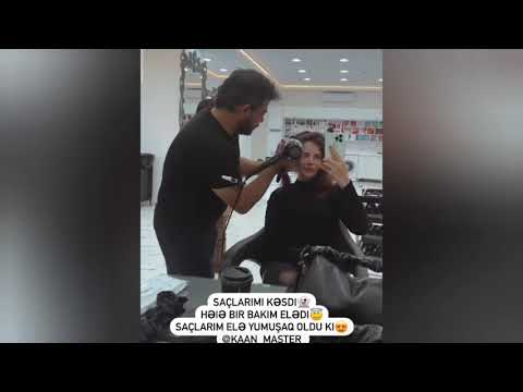 Aynişan saçlarını kəsdirib