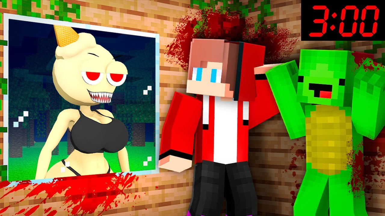 Why Mikey and JJ Attacked by Creamy Woman in Minecraft at 3:00 AM!? - Maizen - YouTube