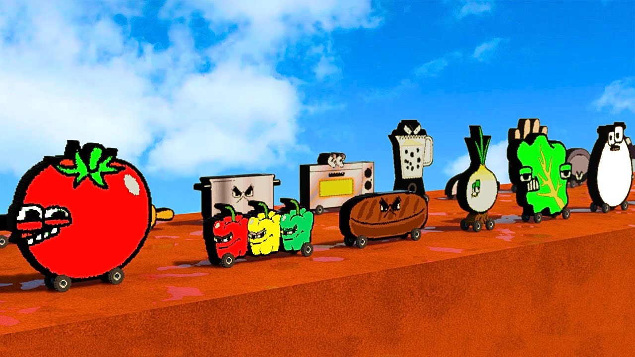 Food & Kitchen Lore Cars vs STAIRS in Teardown - YouTube