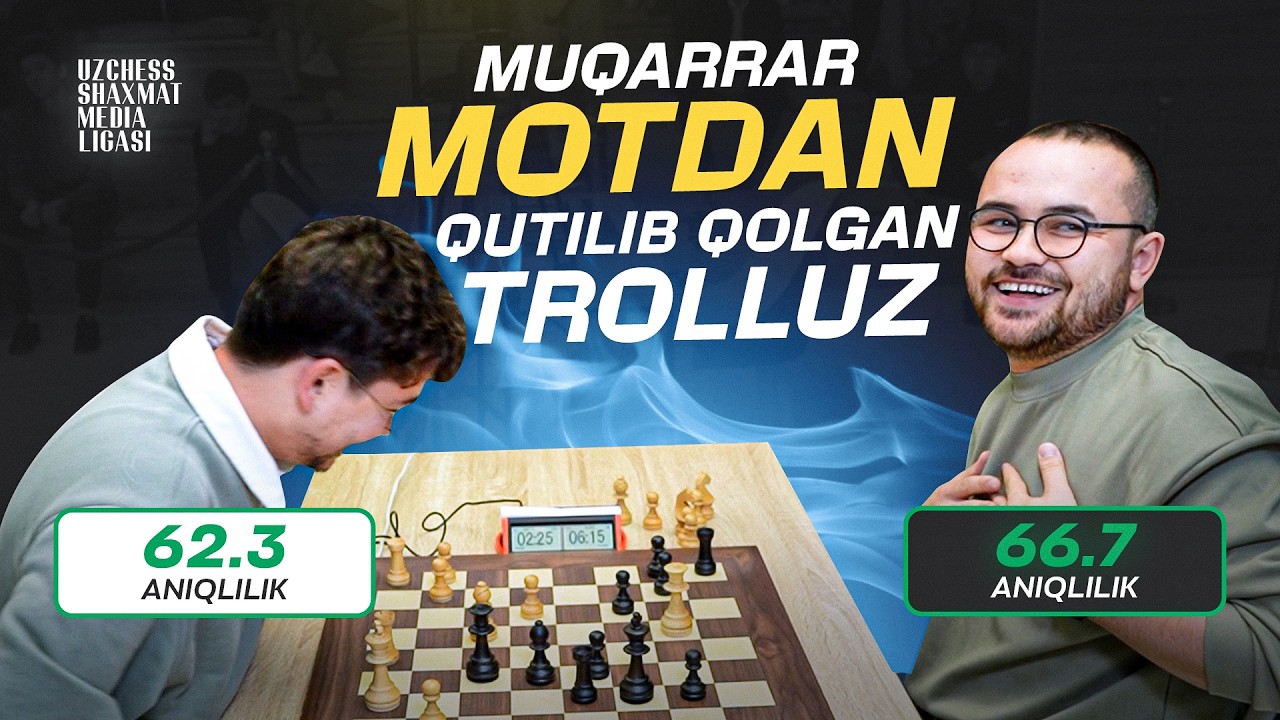 UMID GAFUROV(TROLL UZ)DAN COMEBACK | UZCHESS MEDIA LIGASI 7-TUR - YouTube