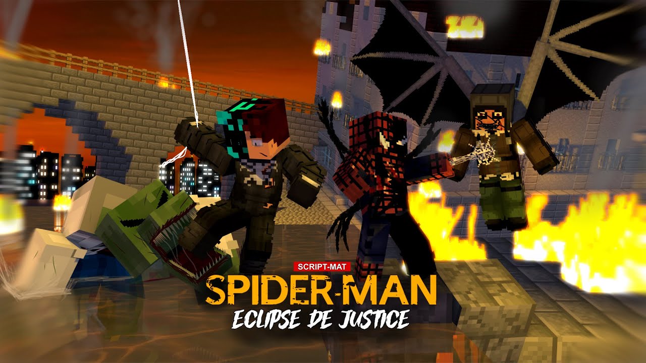 Spider-Man : Eclipse de Justice [Court-Métrage] HD ANIMATION Minecraft ...