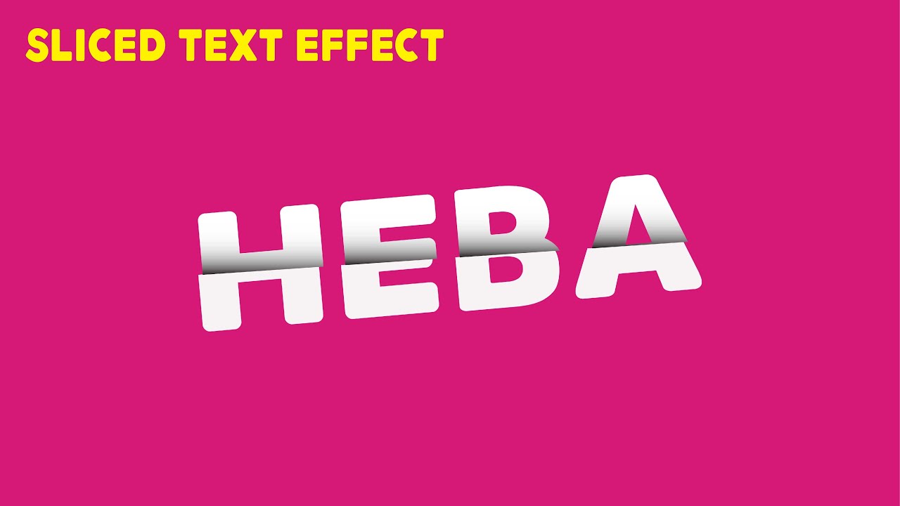 How To Slice Text Effect In Adobe Illustrator How To Split Text In How To Slice Text Effect In Adobe Illustrator How To Split Text In