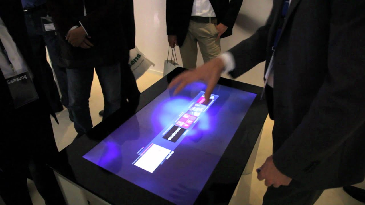 Samsung touch table - YouTube
