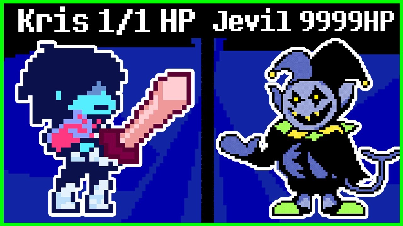 Can you beat Jevil from DELTARUNE with only 1 HP? - YouTube
