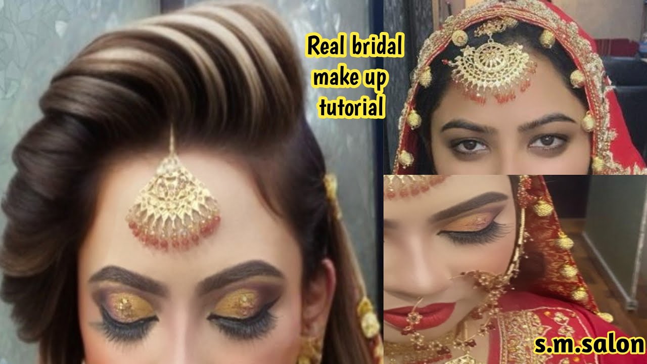 Bridal Makeup Tutorial || Real bridal makeup step by step, by s.m.salon ...