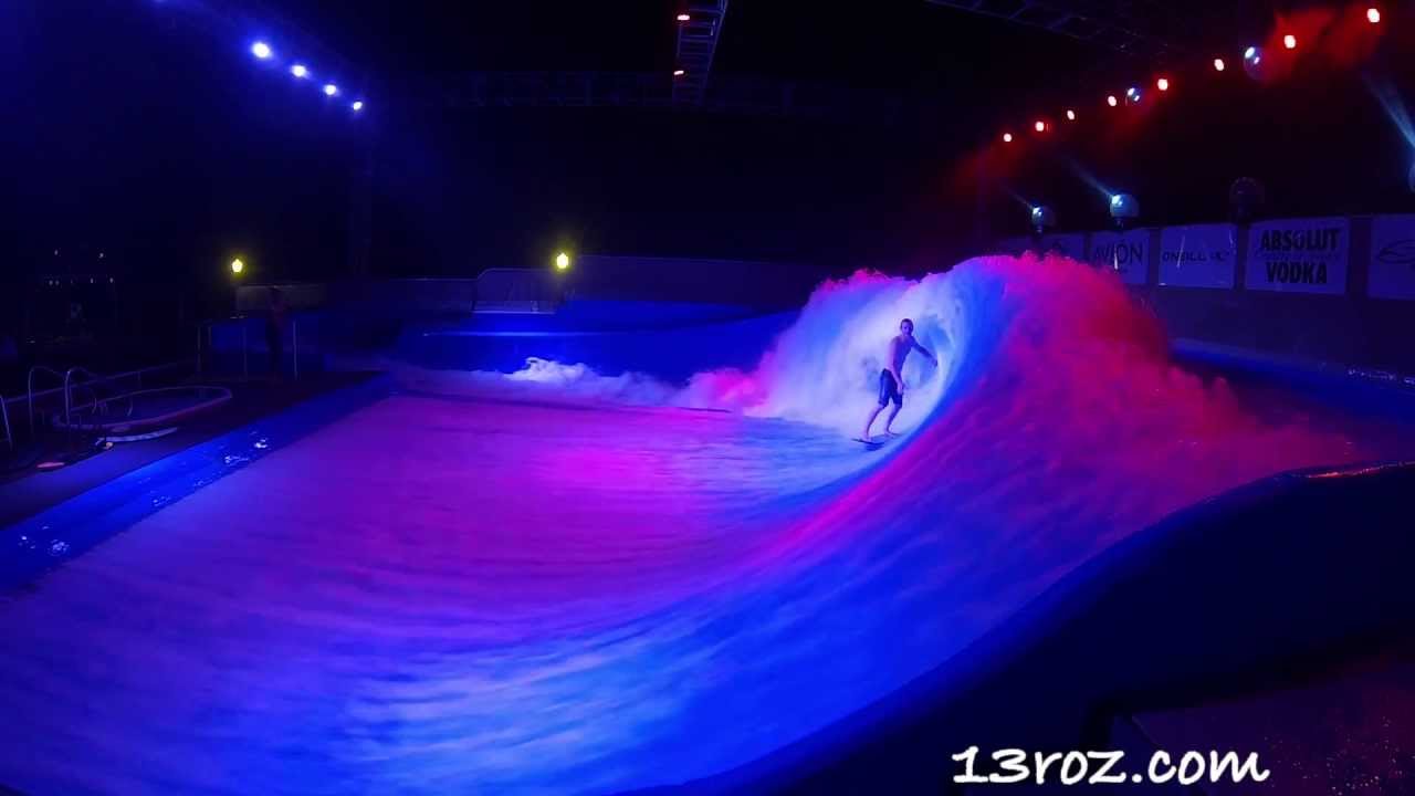 Wavehouse Flowrider Flowbarrel (Night Flight) - YouTube