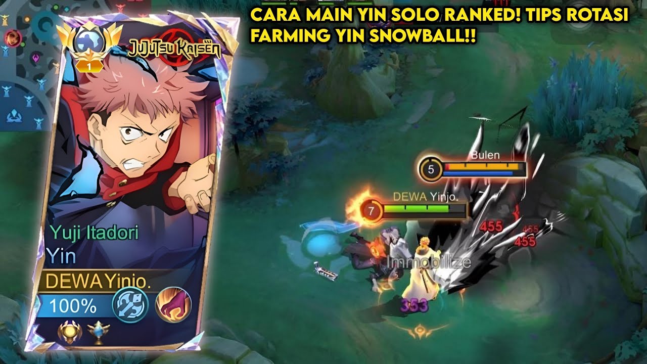 UPDATE! TUTORIAL MAIN YIN SOLO RANKED AUTO WIN STREAK!😈 TIPS ROTASI ...