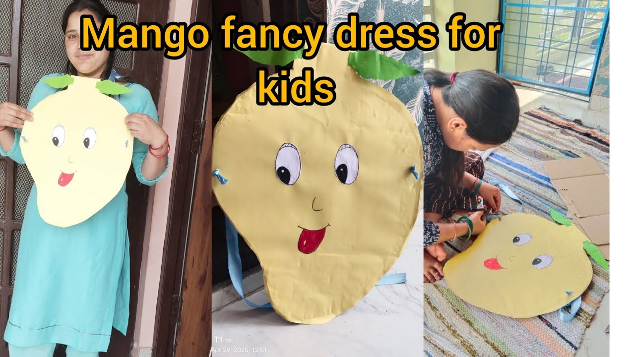 How to make mango dress for kids || mango competition fancy dress ...