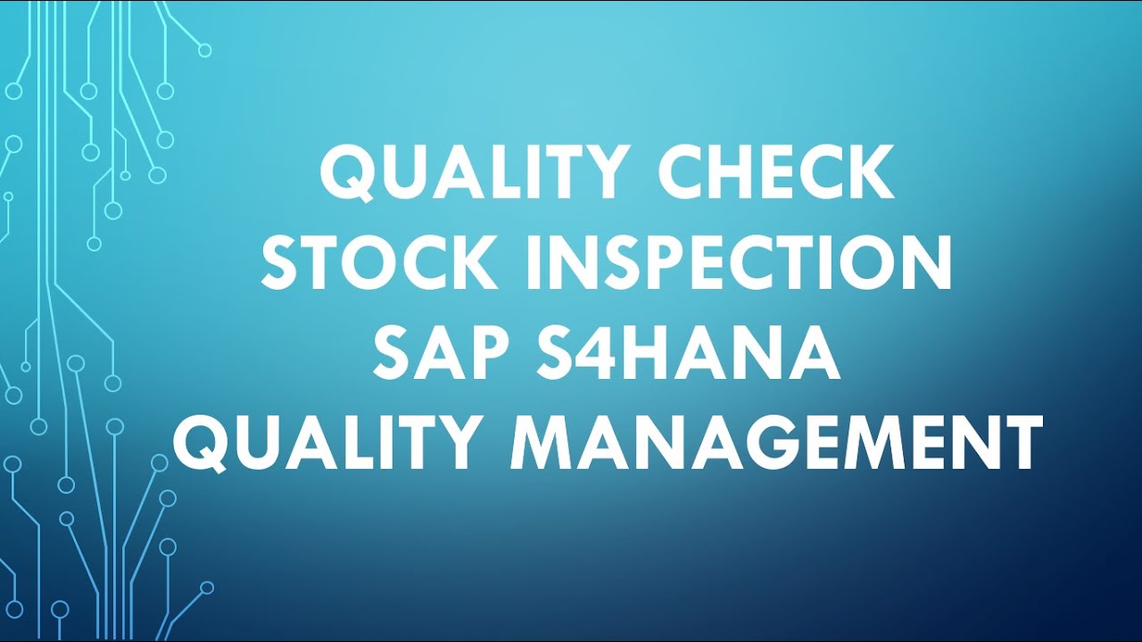 sap qm basics | sap quality management basics | stock quality check in ...