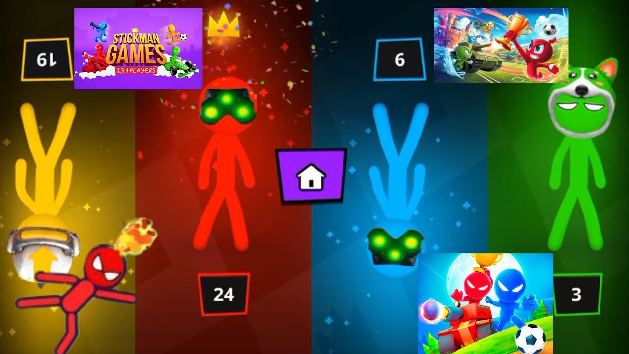 Stickman Party 1 2 3 4 PLAYER Part 460 New game - YouTube